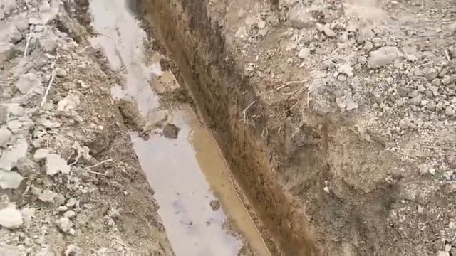 Монтаж дренажа без щебня "ПУЛЬСАЙТ" на участке с российским наполнителем д.250/110мм