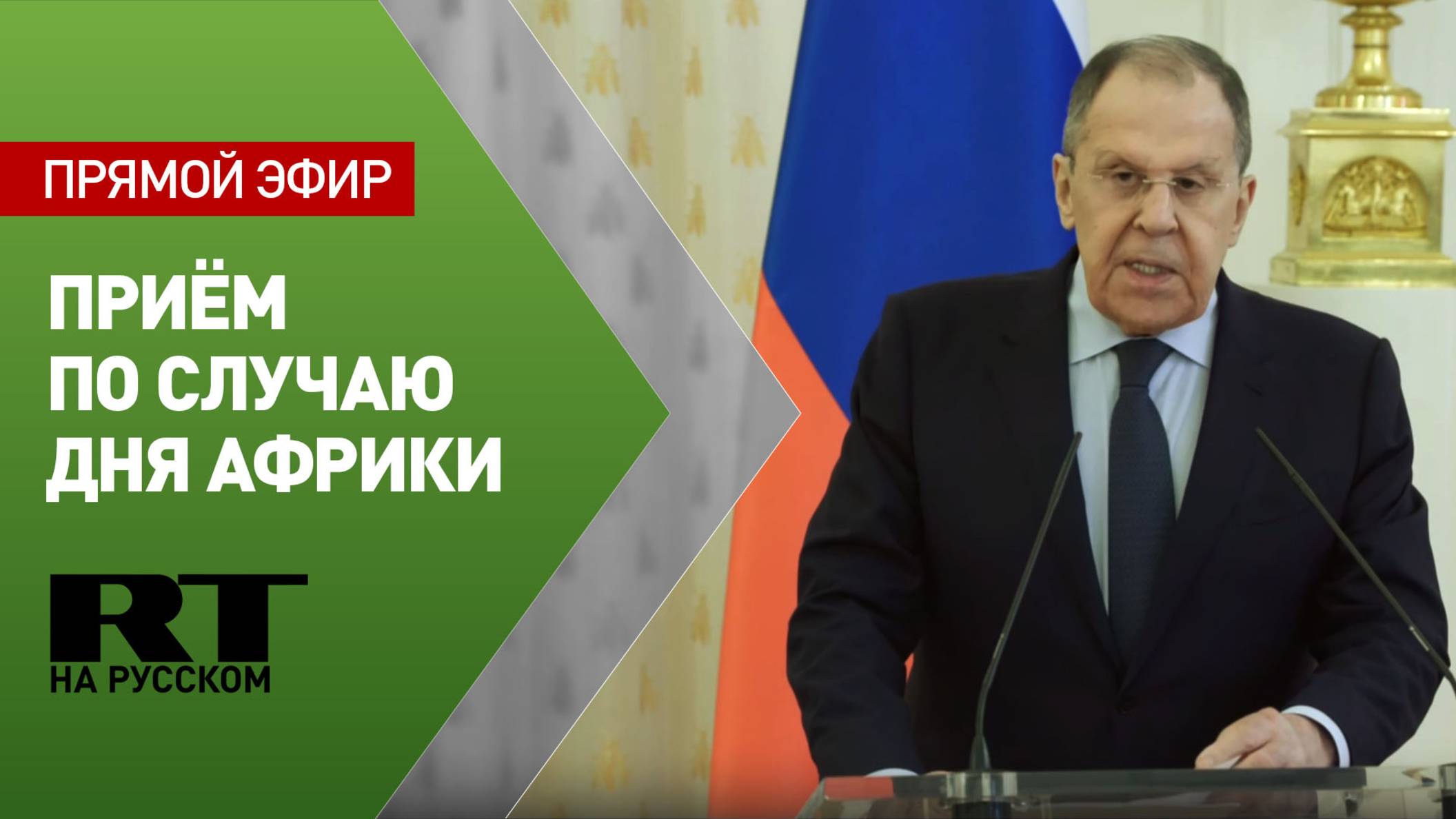 Лавров выступает на торжественном приёме по случаю Дня Африки