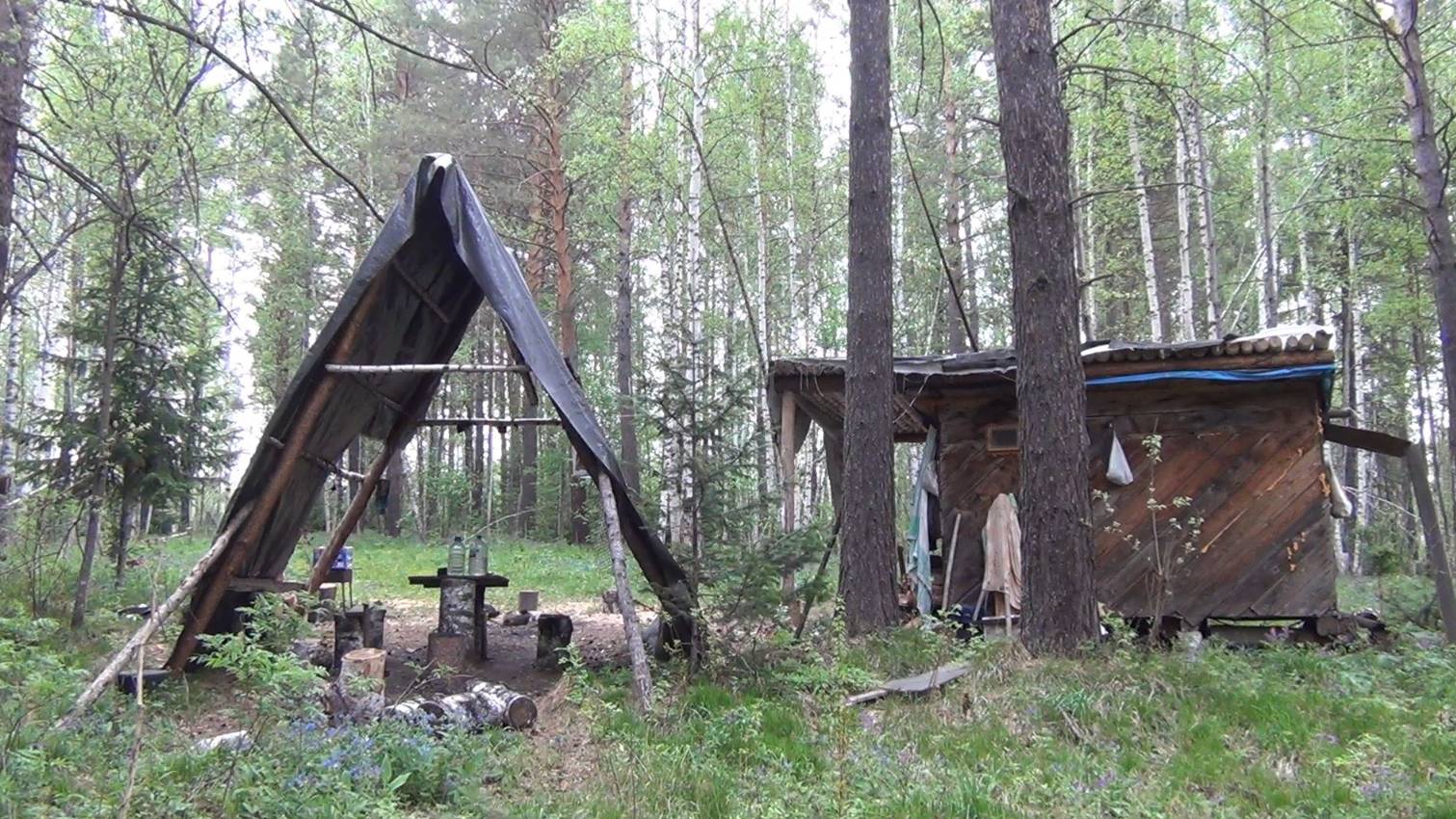 Жизнь ОТШЕЛЬНИКА в ДЕВСТВЕННОЙ ТАЙГЕ 2025 Рудико 23ма Рыбалка Охота Поход Медведь Один в Лесу у реки