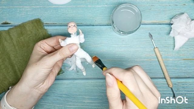 Ватная игрушка "Цветочная фея", часть 2 - делаем ножки