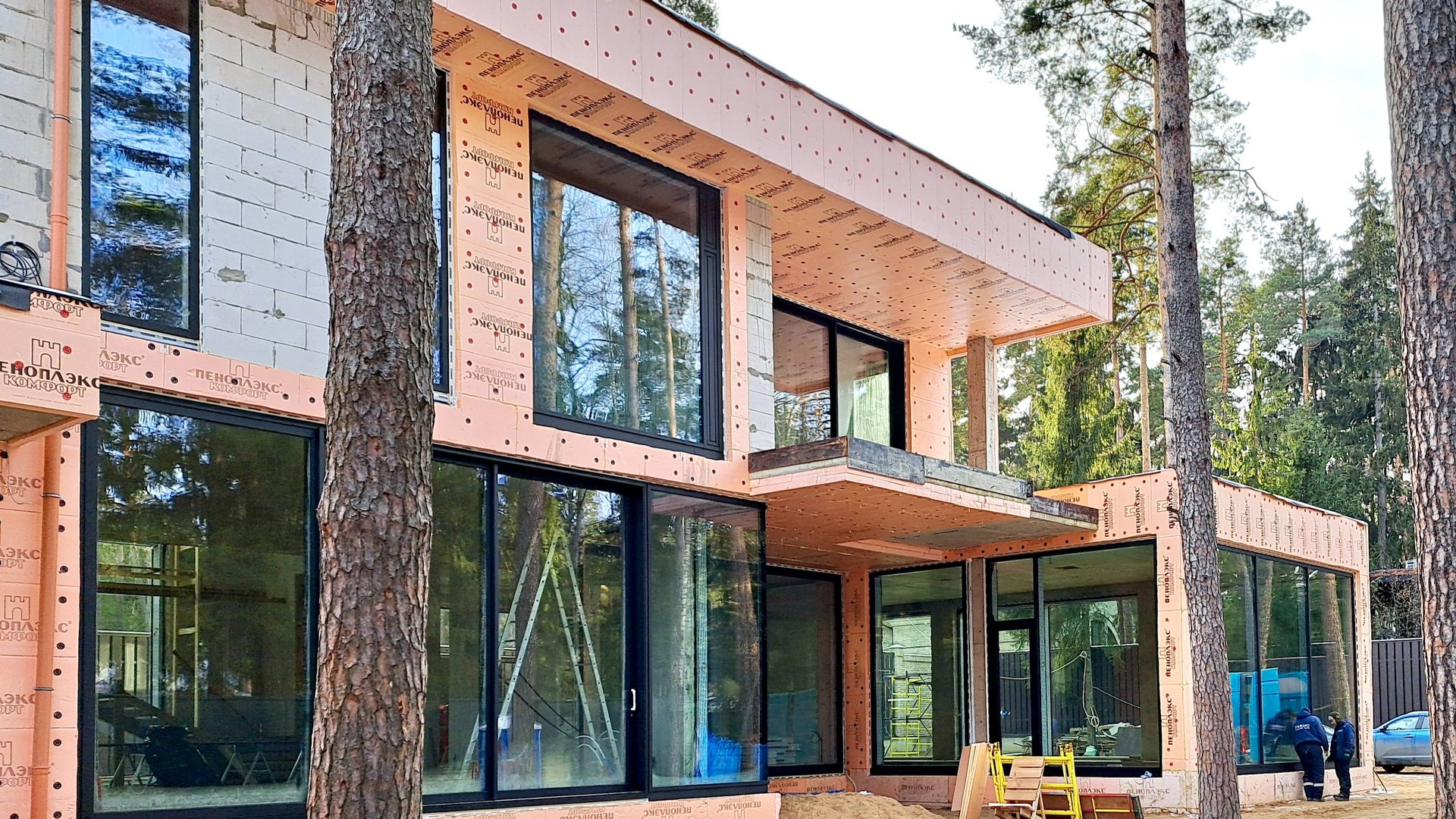 Интелео остекление SCHUCO (Шуко) загородного дома в МО КП Жуковка 2