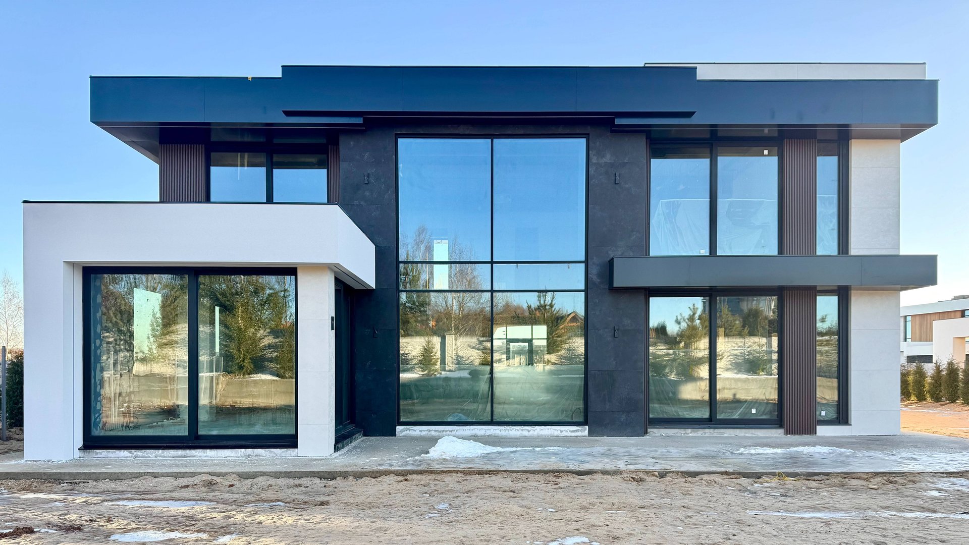 Интелео остекление Schuco (Шуко) 6 загородных домов в МО Тимошкино КП Райт Хиллс