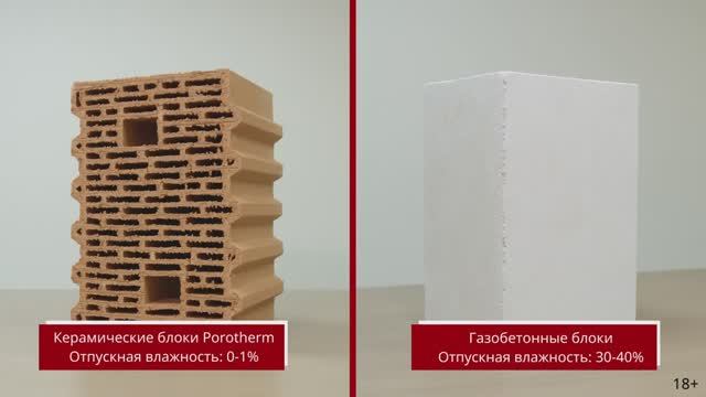 Главные отличия керамических блоков Porotherm от газобетонных блоков
