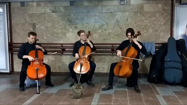 Венгерский танец N5 в исполнении трио виолончелистов