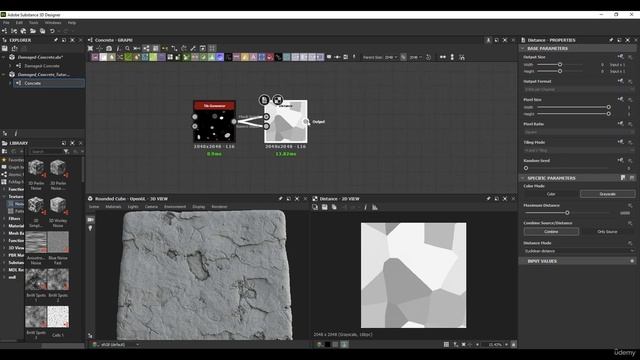 2 -02 Tutorial Damage Concrete Basecolor Roughness