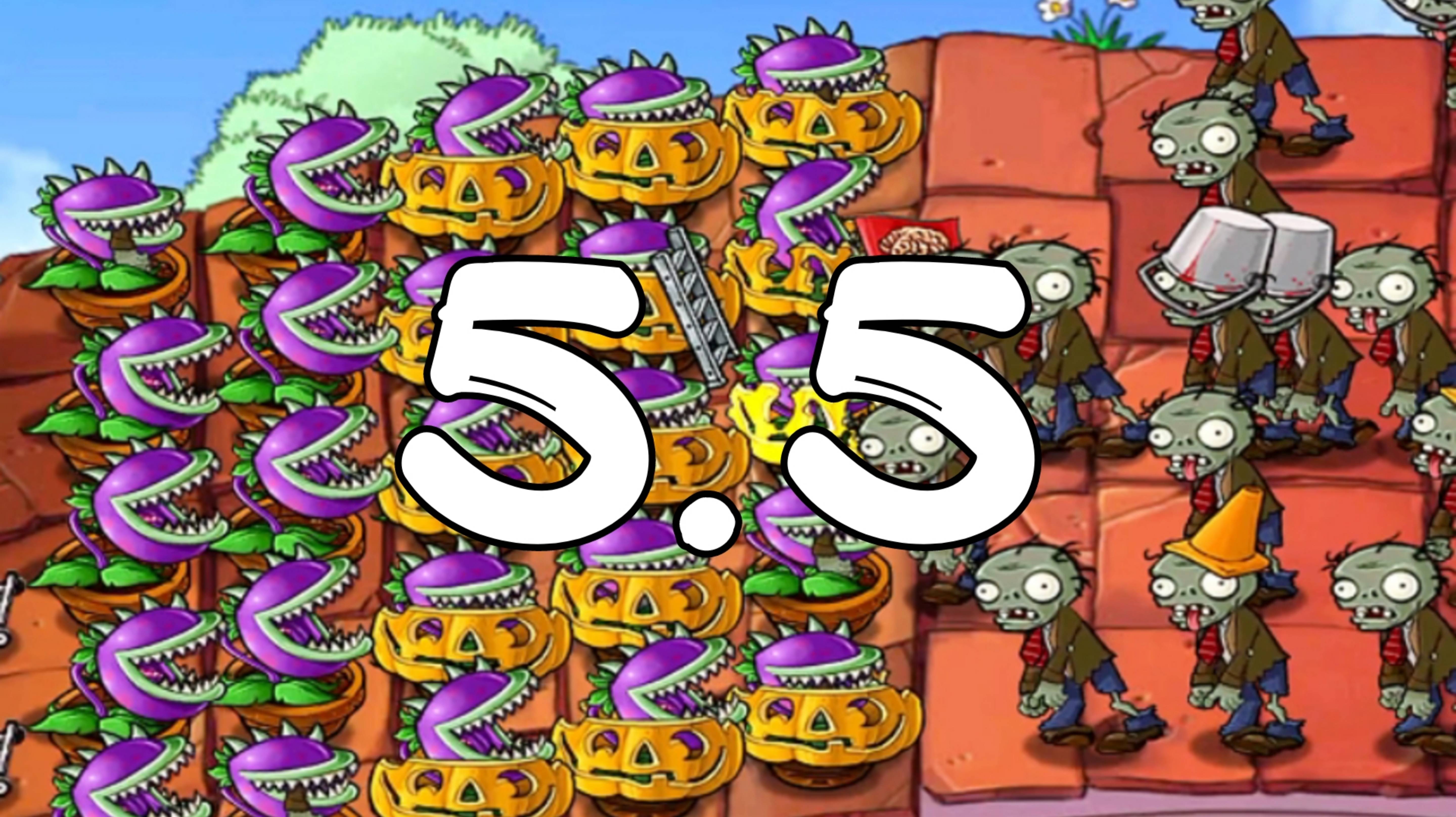 РАСТЕНИЯ ПРОТИВ ЗОМБИ / PLANTS VS ZOMBIES Прохождение уровня 5.5