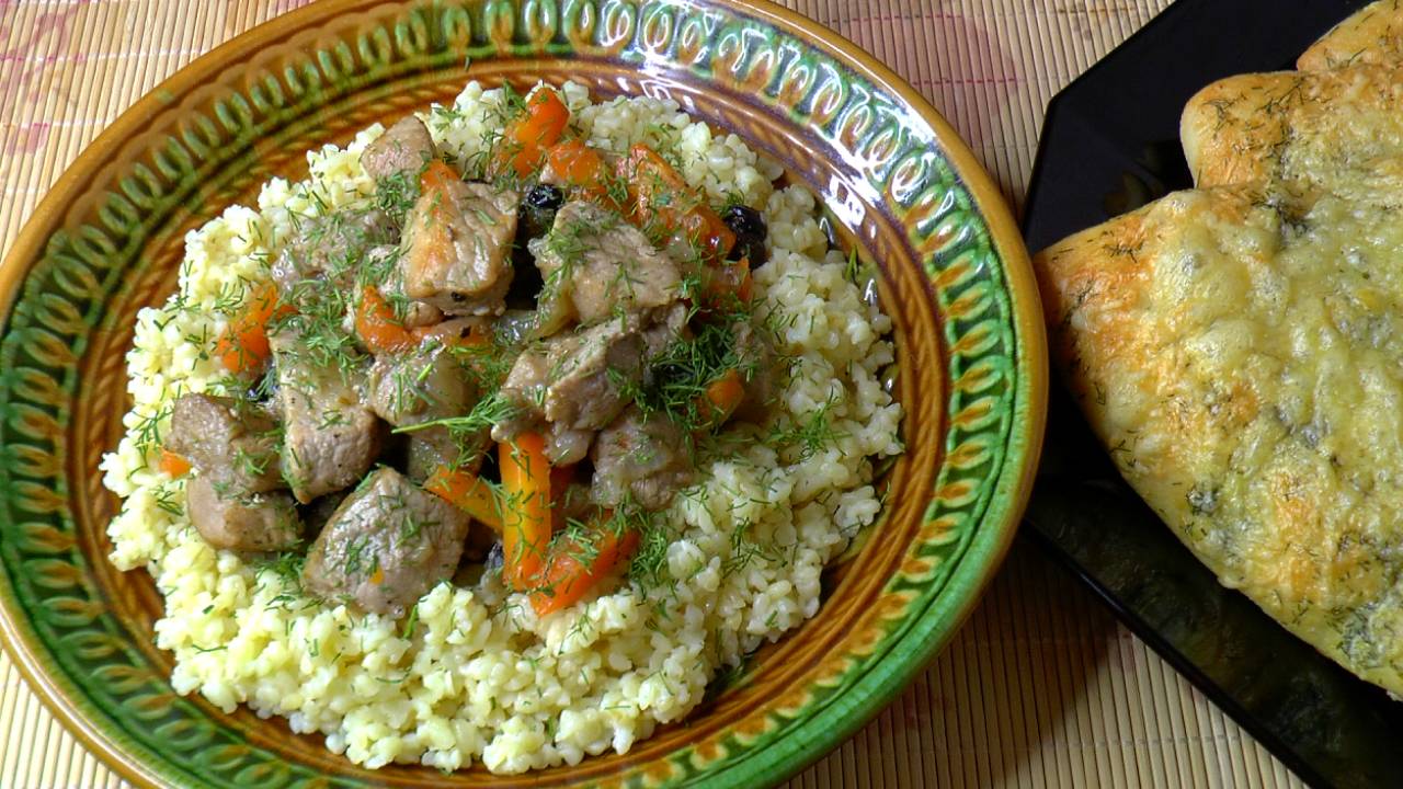 📌 Вкусная свинина в восточном стиле с булгуром