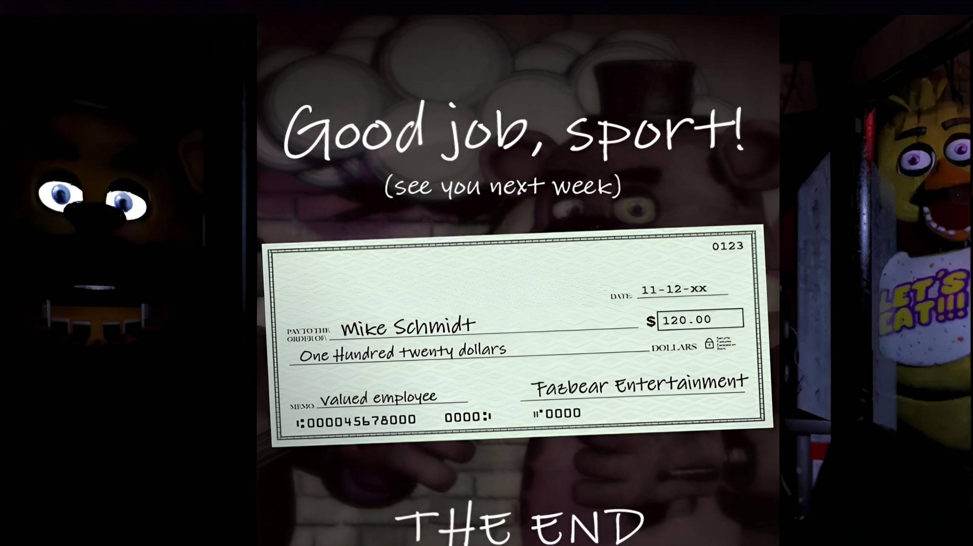 Five Nights at Freddy's: Пять ночей подошли к концу.