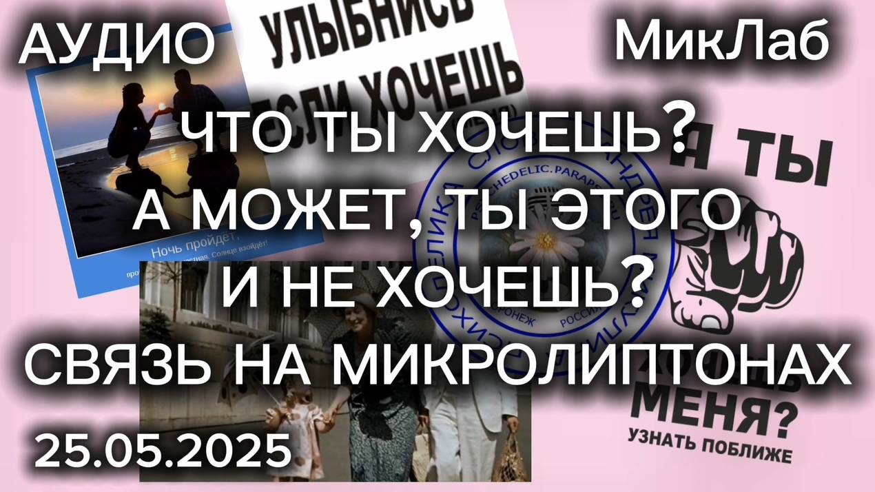 Что Ты Хочешь? А может, Ты Этого и Не Хочешь? Связь на МикроЛиптонах. Психоделика Слов. Микулин