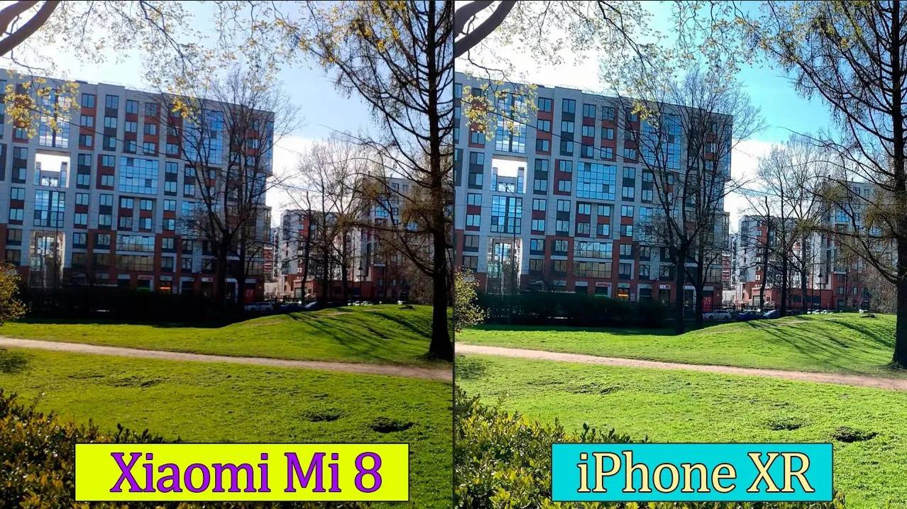 Xiaomi Mi 8 vs. iPhone XR — Cравнение камер | 4k, автофокус, стабилизация, зум, ночной режим