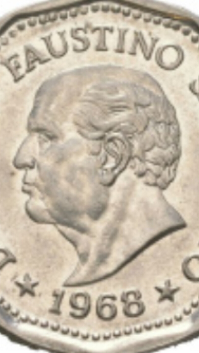 25 песо 1968г. Республика Аргентина