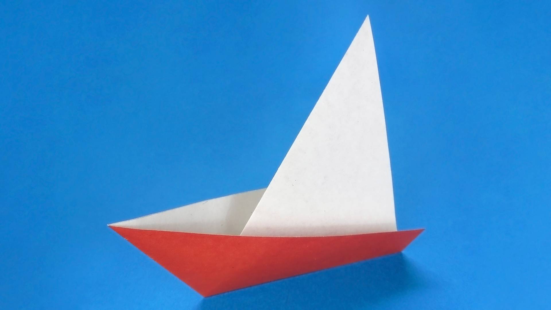 Как сделать Кораблик из бумаги легко и быстро | Простой оригами Парусник своими руками без клея