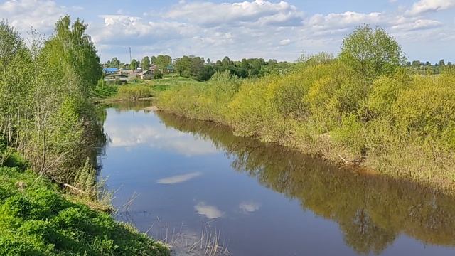 п. Островское Подвесной мост через реку Мера