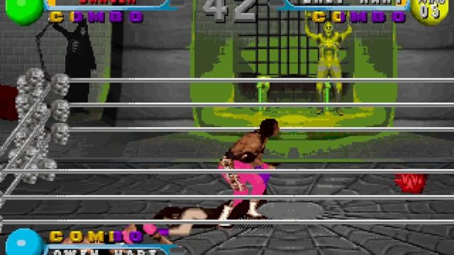 WWF In Your House PC MS-DOS - Bret Hart playthrough for the Intercontinental Title