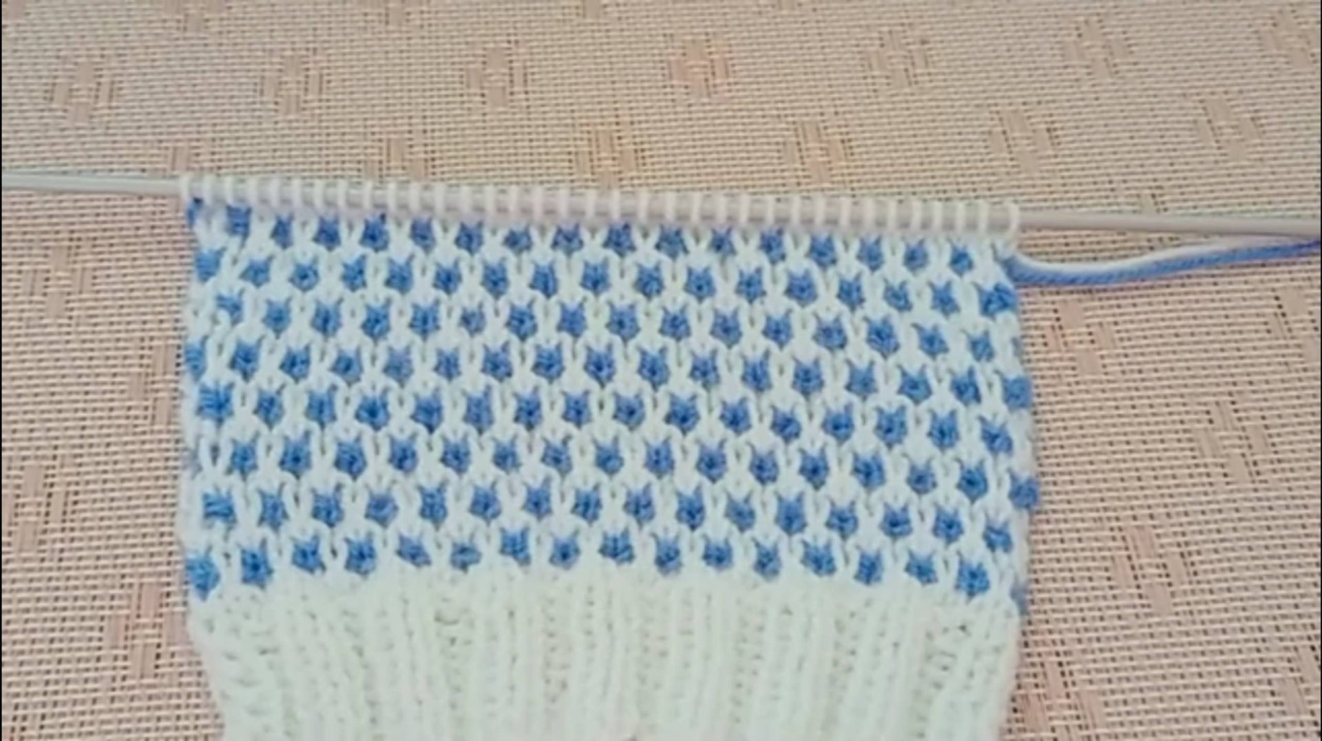 Самый лёгкий "ленивый жаккард" спицами.