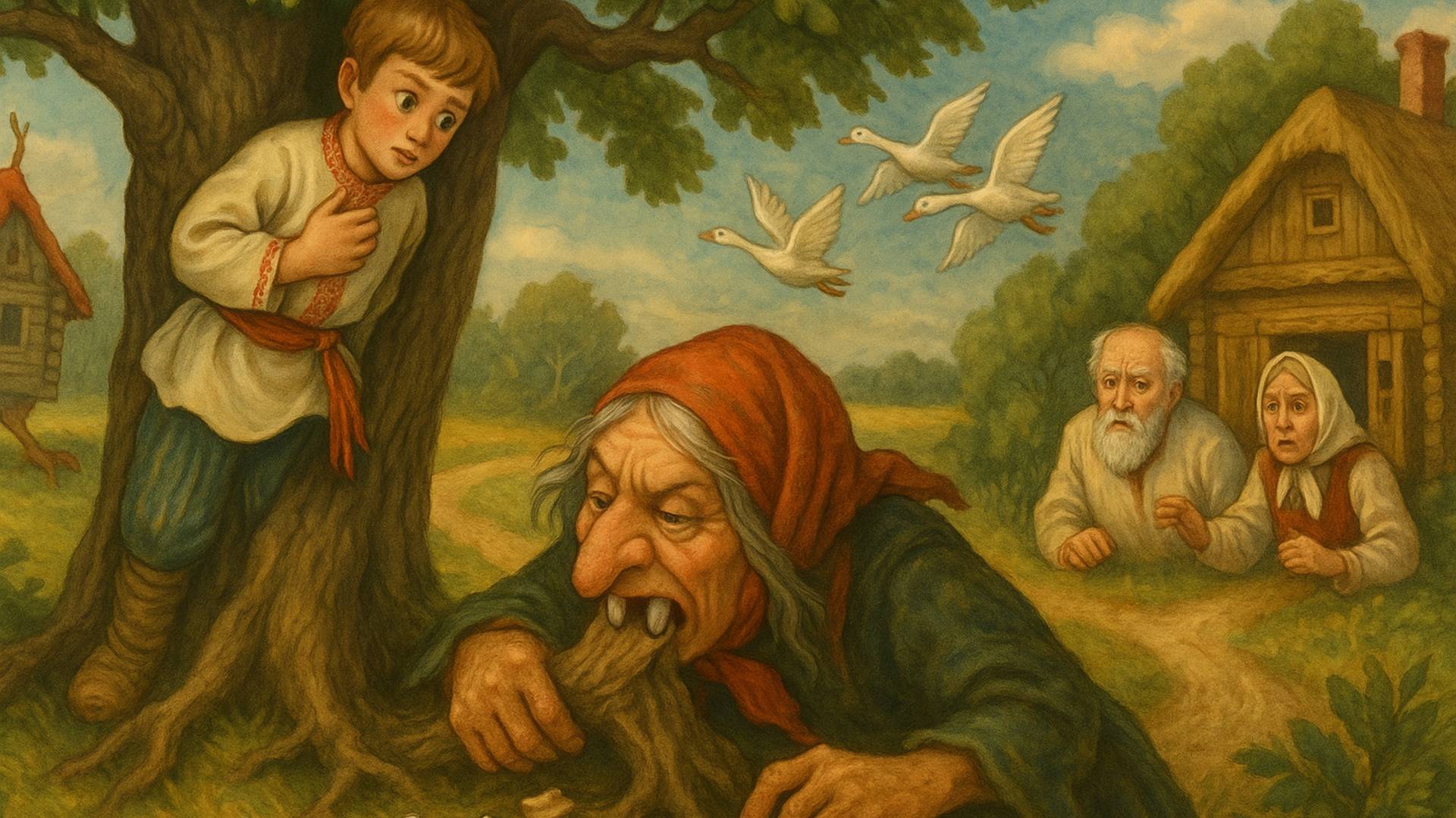 Терёшечка | Русская народная сказка о смелом мальчике и хитрой ведьме