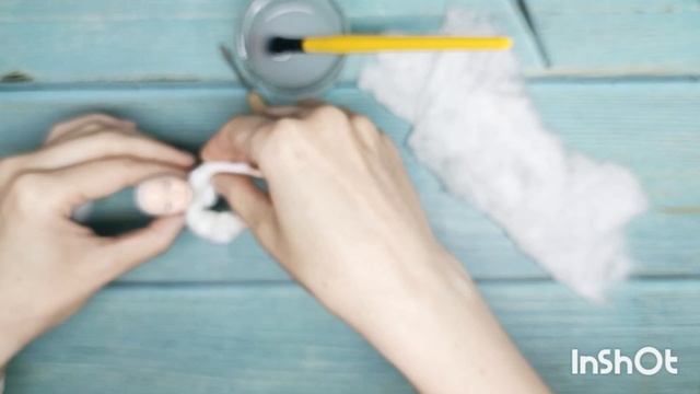 Ватная игрушка "Цветочная фея", часть 4. Рукава наряда