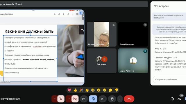 Обучение управляющих. Встреча №4. Основные функции менеджмента