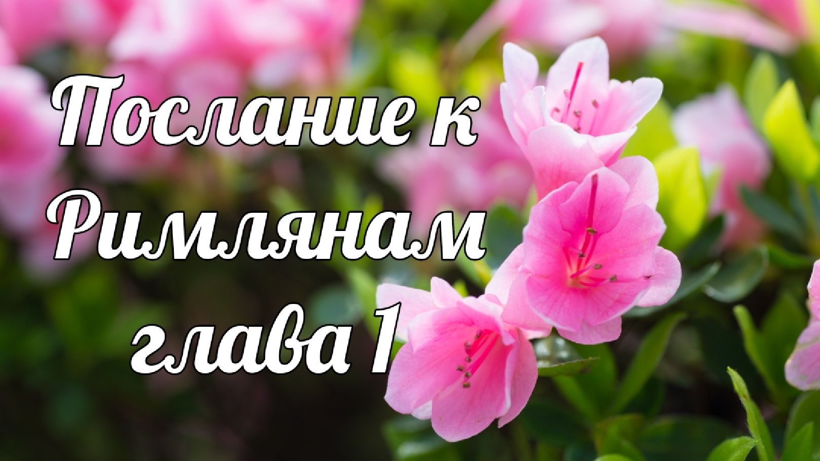 Послание к Римлянам глава 1