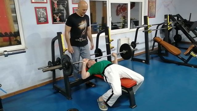 Фёдор. 13 лет. Жим лёжа 52,5кг