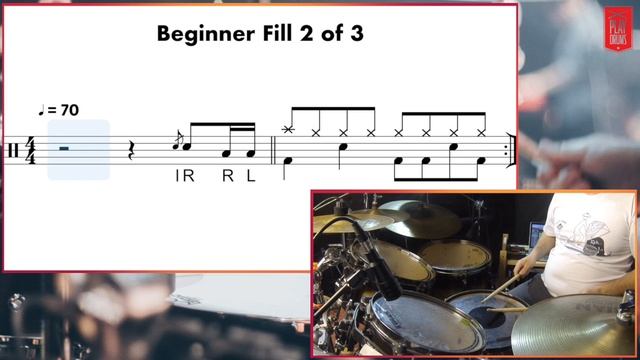 Три коротких заполнения для начинающих. #drumlesson #drumfill