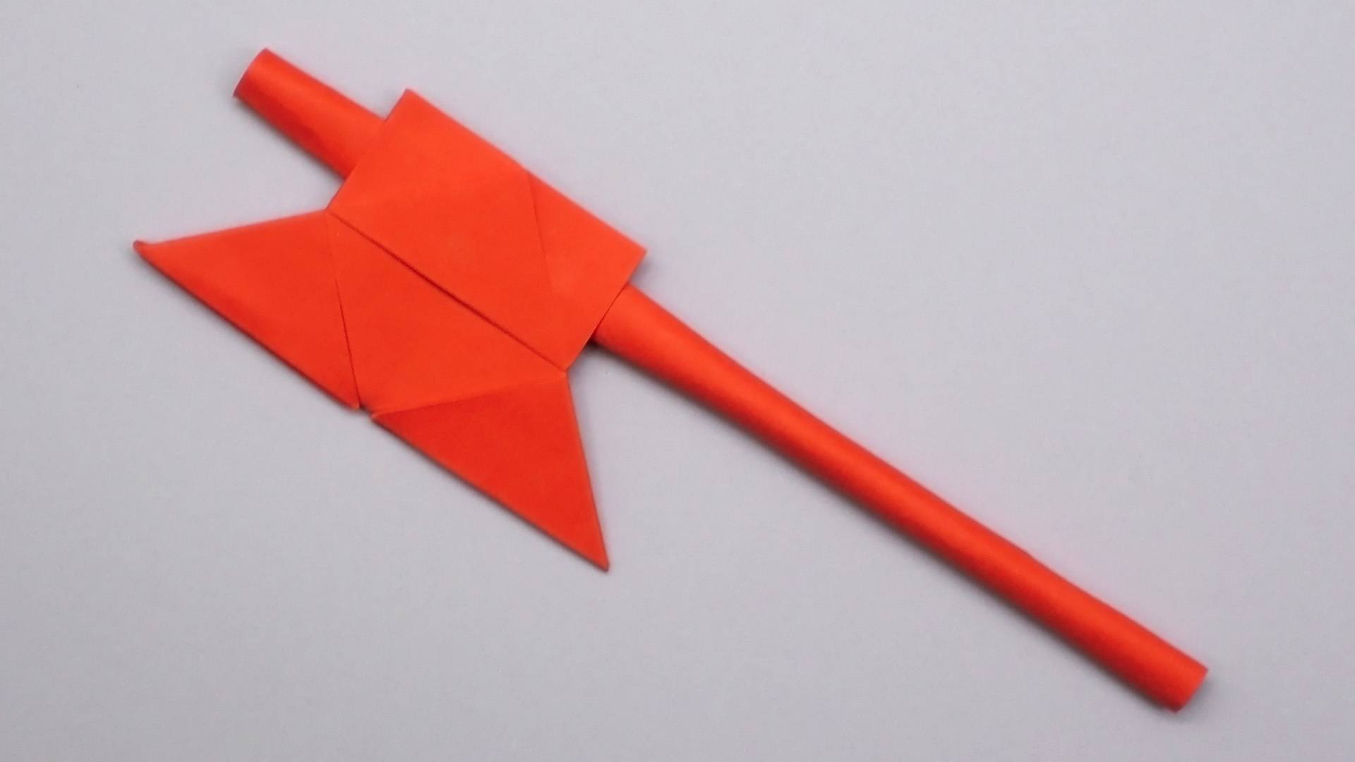 Как сделать Топор из бумаги | Оригами Боевой Топор своими руками