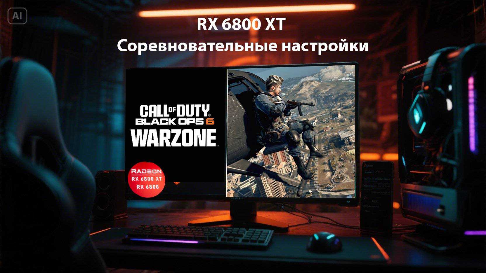 Warzone Black OPS 6 Rebirth island RX 6800 XT 1440P Соревновательные настройки