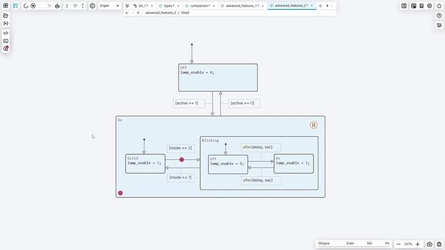 Разработка управляющей логики с использованием конечных автоматов в Engee