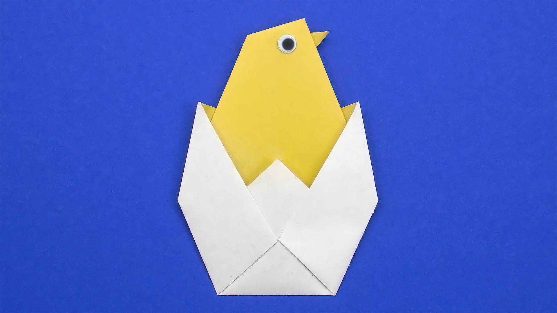 Как сделать Цыплёнка из бумаги в Скорлупе | Оригами Цыпленок в Яйце своими руками