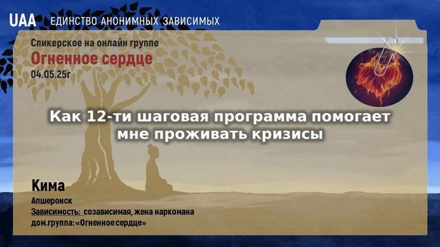 Кима  Как 12-ти шаговая программа помогает мне проживать кризисы