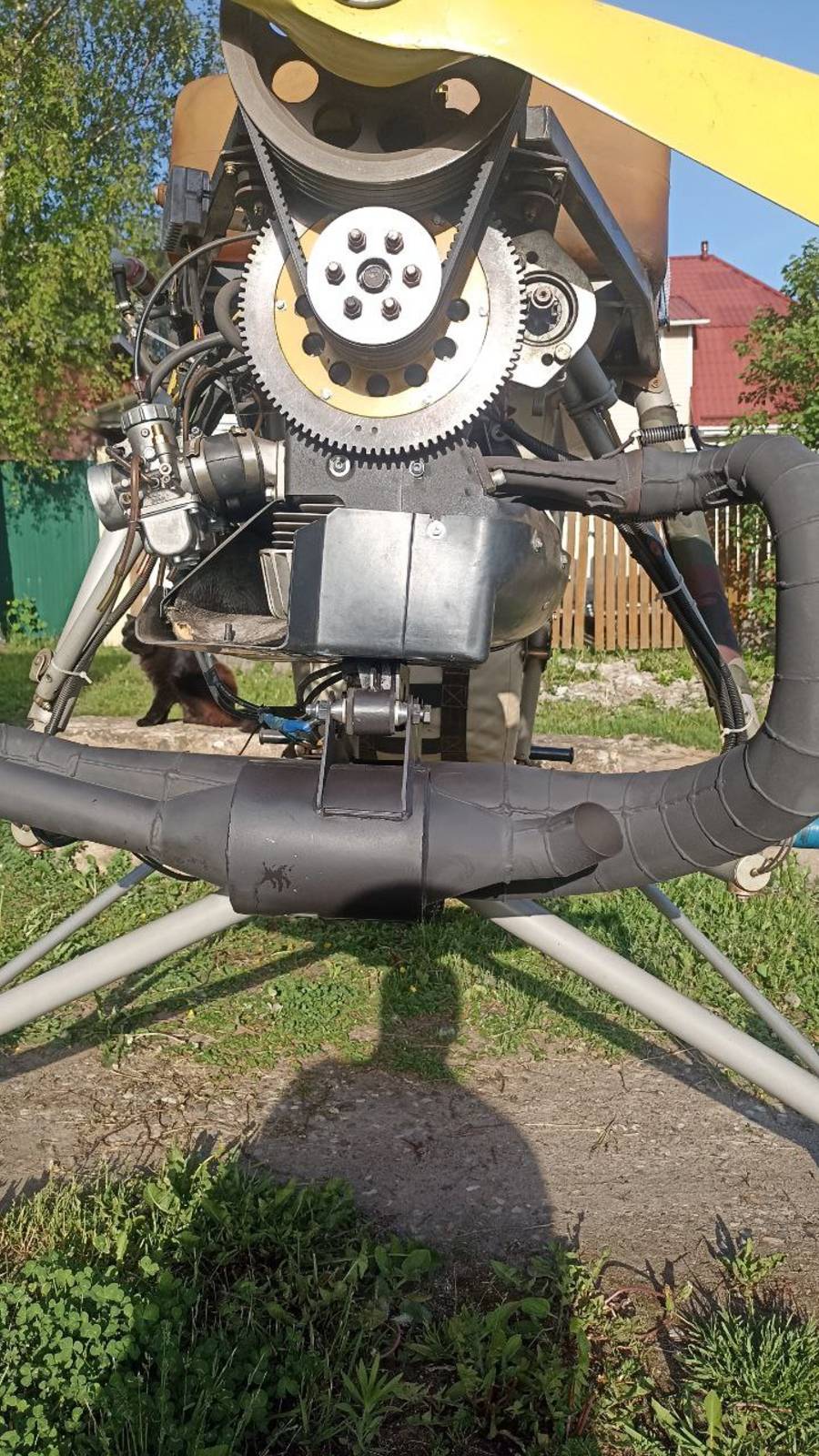 Выхлопная система DD и шкив с полумуфтой на авиаприложение с двигателем РМЗ-550