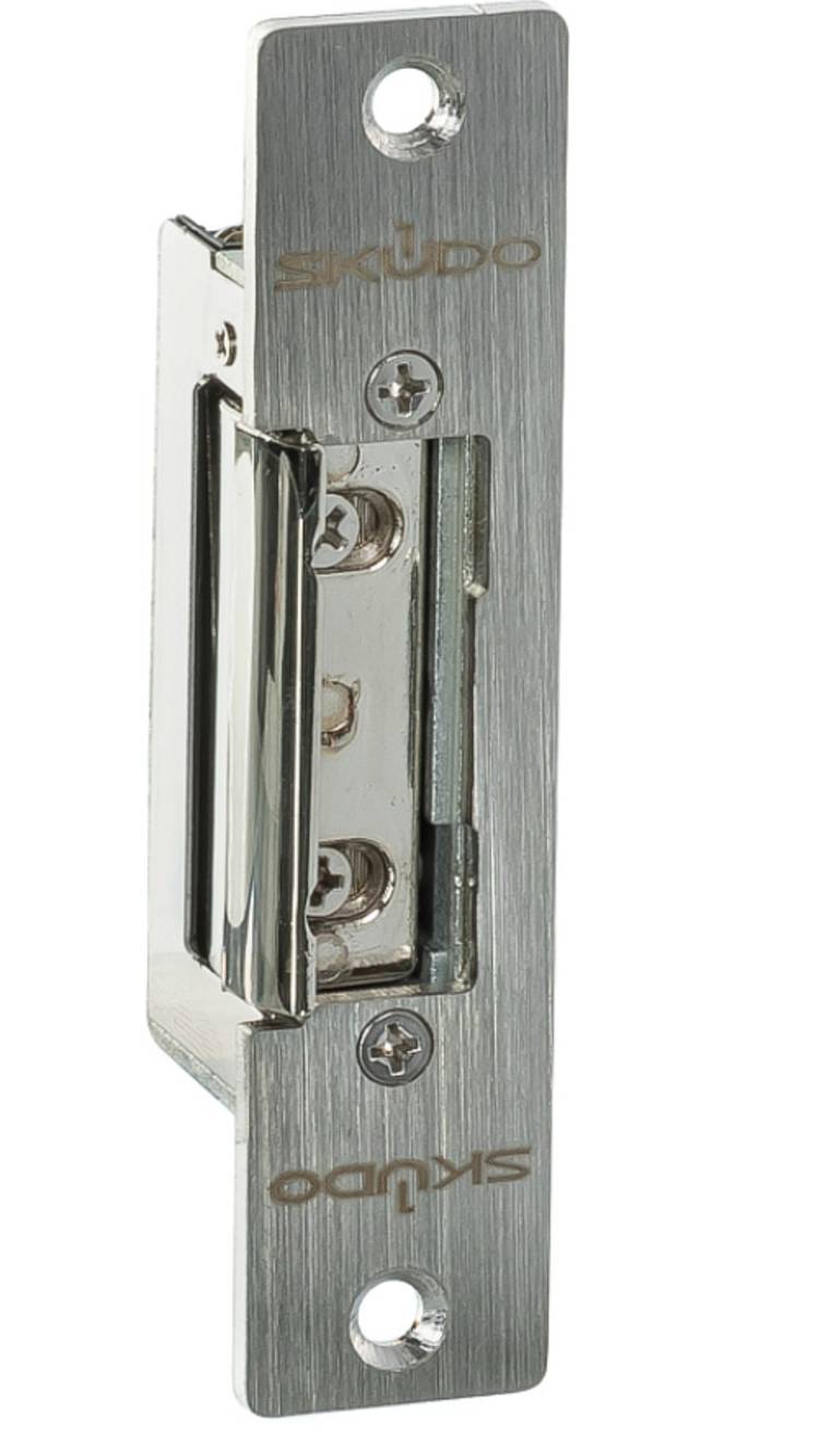 SKUDO Электрозащелка SK-ES-670NO 
67 мм, нормально-открытая, в комплекте с планкой