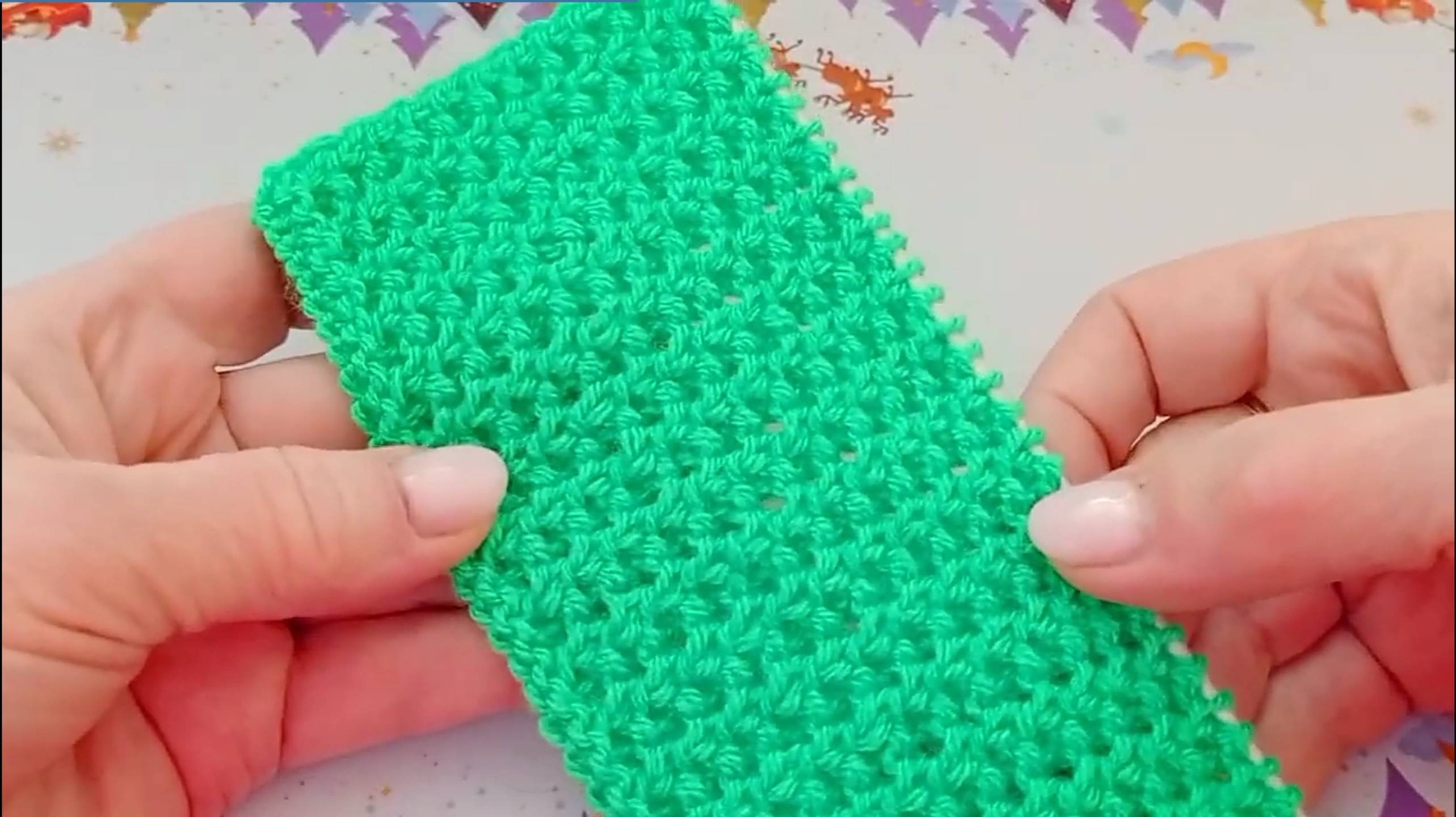 Совсем простой универсальный узор спицами. 2 петли и 2 ряда.