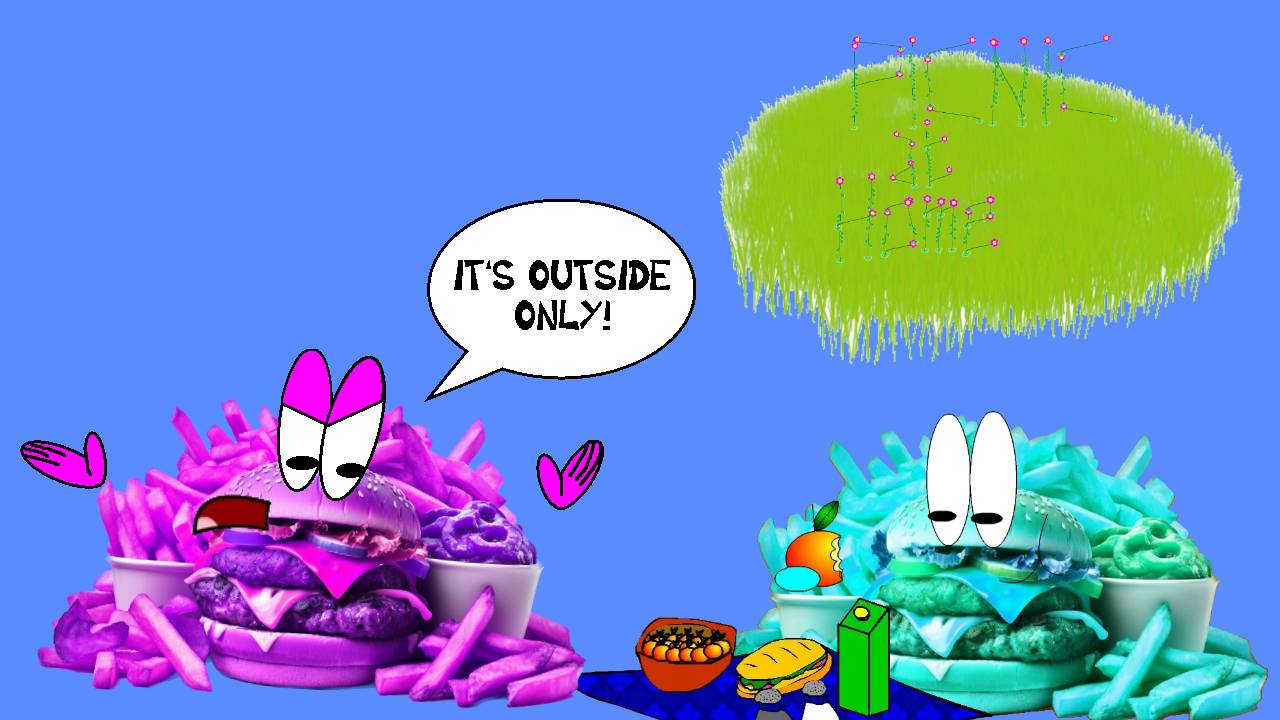 The Cyan Cartoon Food - Picnic at Home