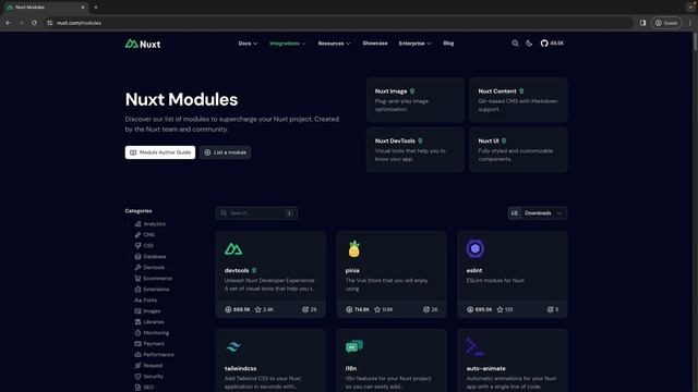 02 Изучение экосистемы модулей Nuxt и типов модулей. Урок по Vue.js