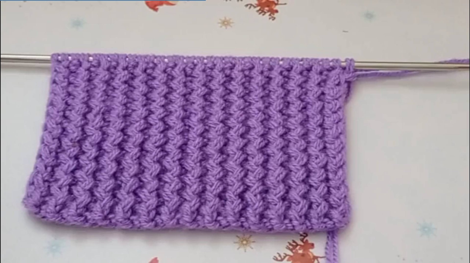 Резинка "Хлебный колос" спицами.