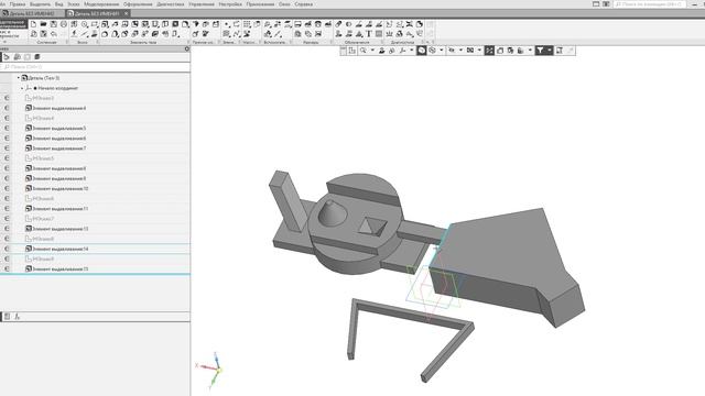 Компас - Элемент выдавливания