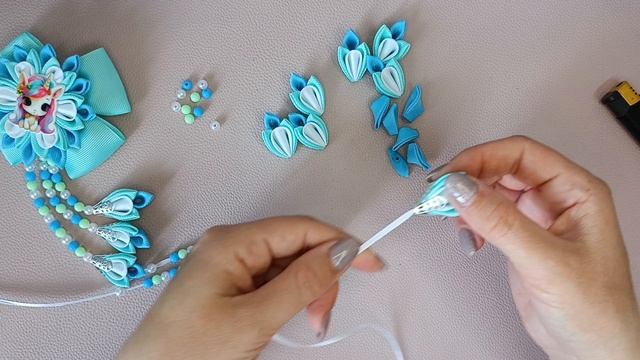 Бантики из репсовой ленты .