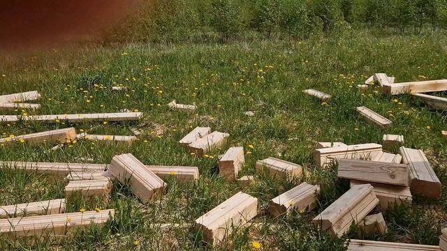 Обработка  маслом сруба часть 2