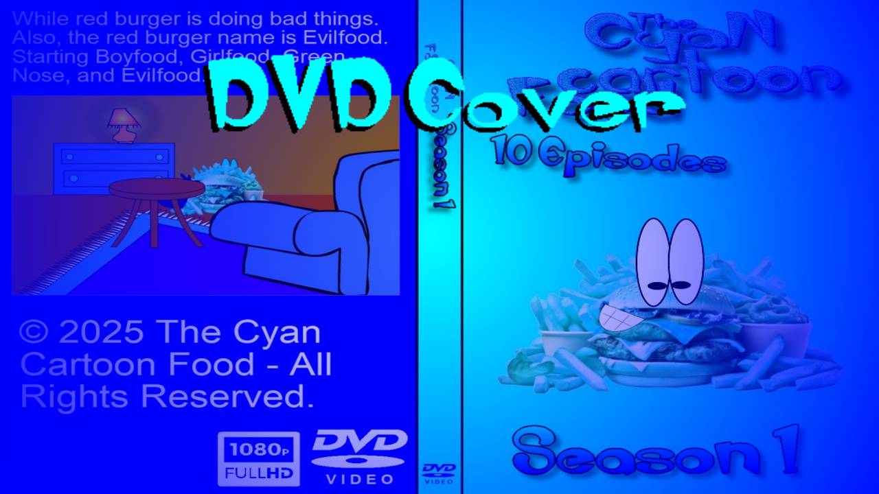 S1 Cyan Cartoon Food DVD Cover