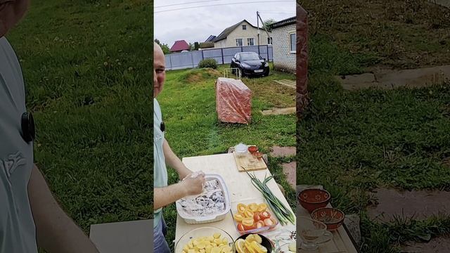 #карп в духовке на костре