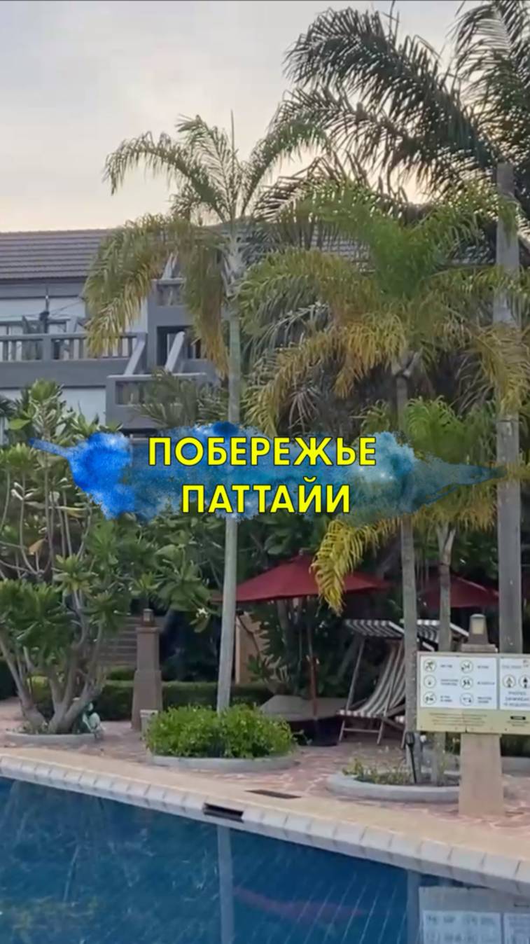 15 радостей у моря в Паттайе. Отель Ботани Бич Резорт, утро у бассейна, море, пальмы и песок #shorts