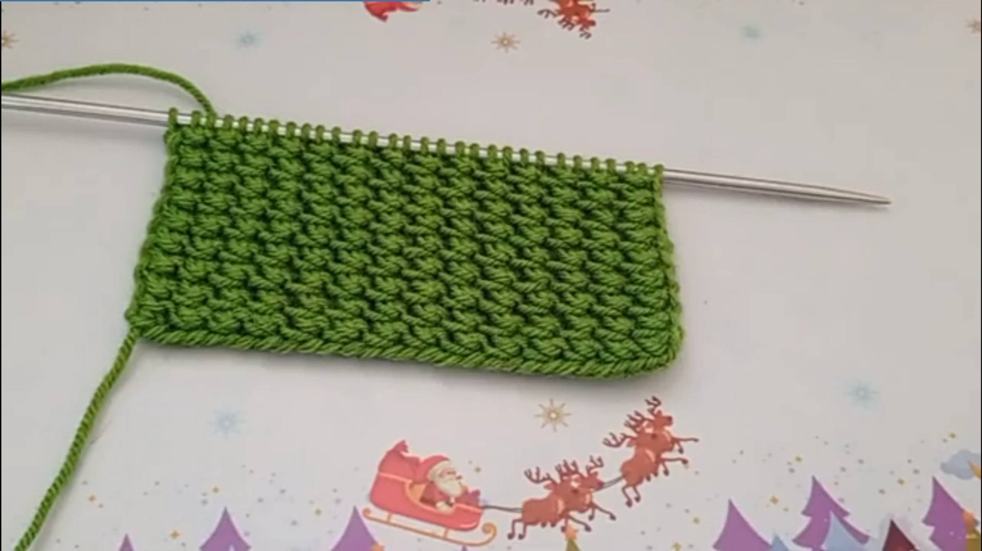 Красивый плотный узор спицами только лицевыми петлями.