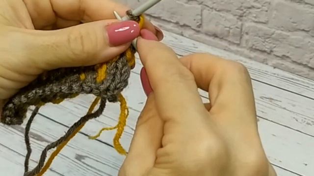 Очень просто...__ Два способа мозаичного вязания спицами__Девочки начинаем конкурс ПЛЕД.