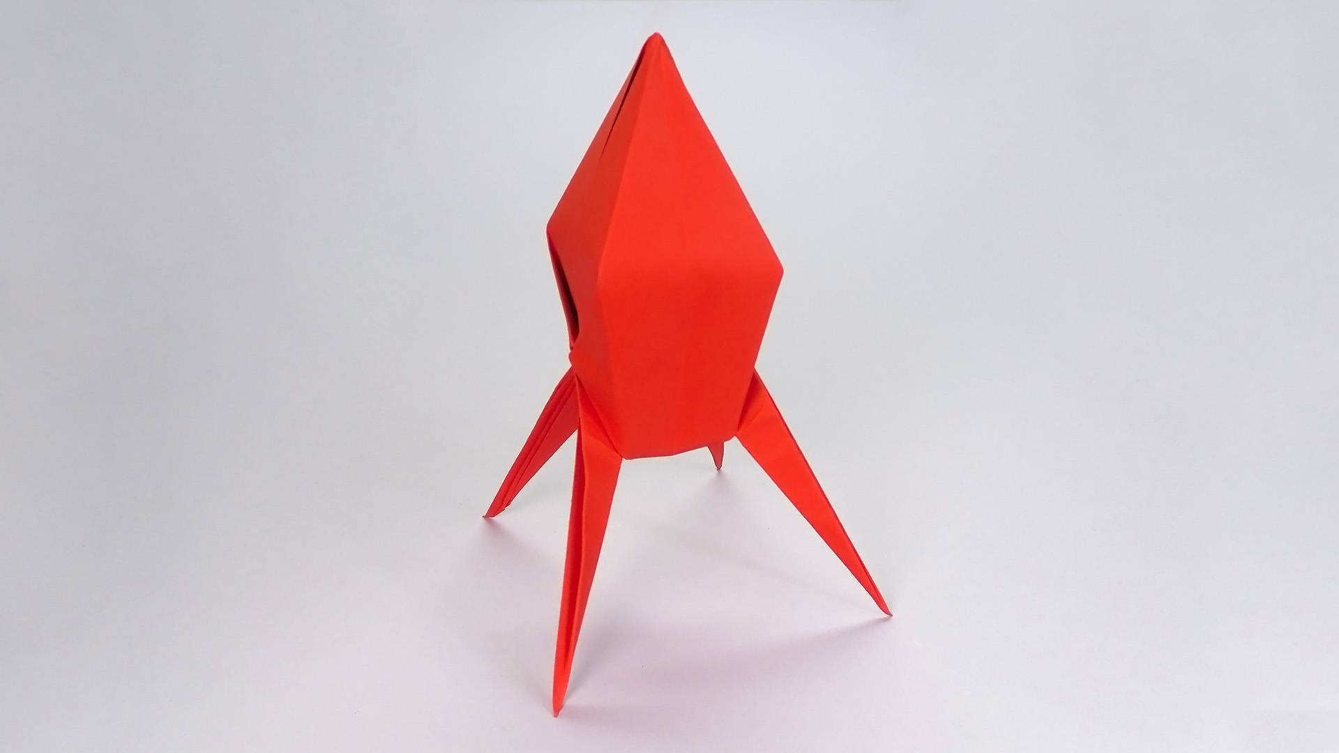 Как сделать Ракету из бумаги без клея | Оригами Ракета своими руками