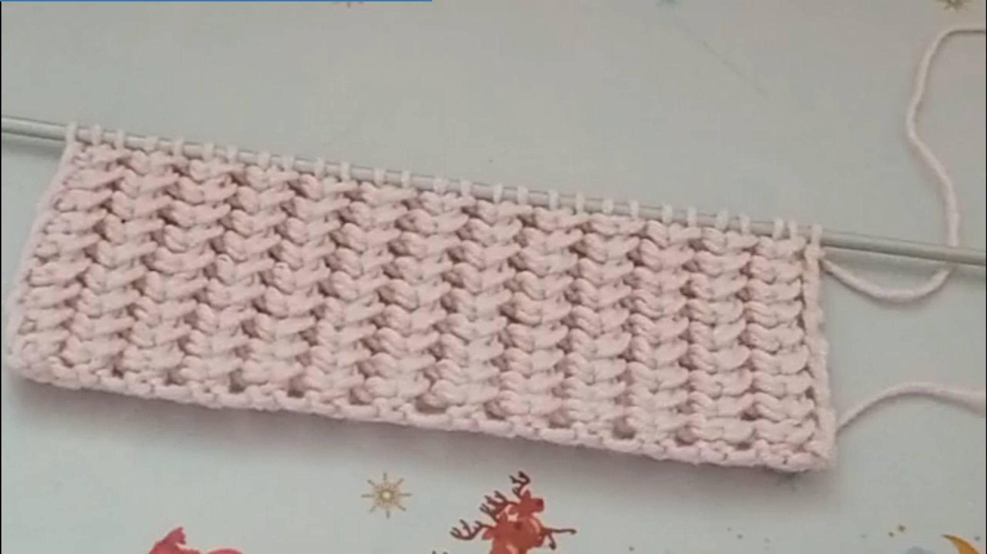 Красивый узор спицами. 2 петли и 2 ряда.