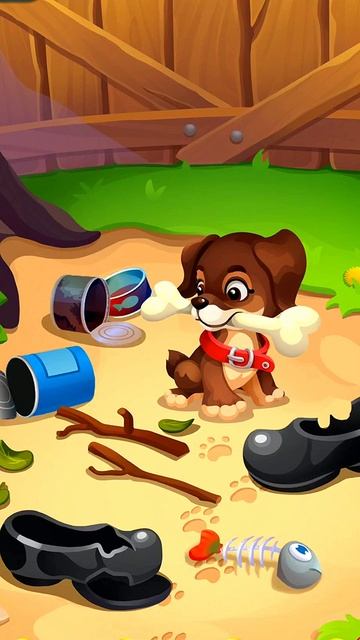 Собачка с косточкой из игры мир домовят 🔘🔵🔴 🅰🅽🅳🆁🅾🅸🅳🅿🅻🆄🆂👹