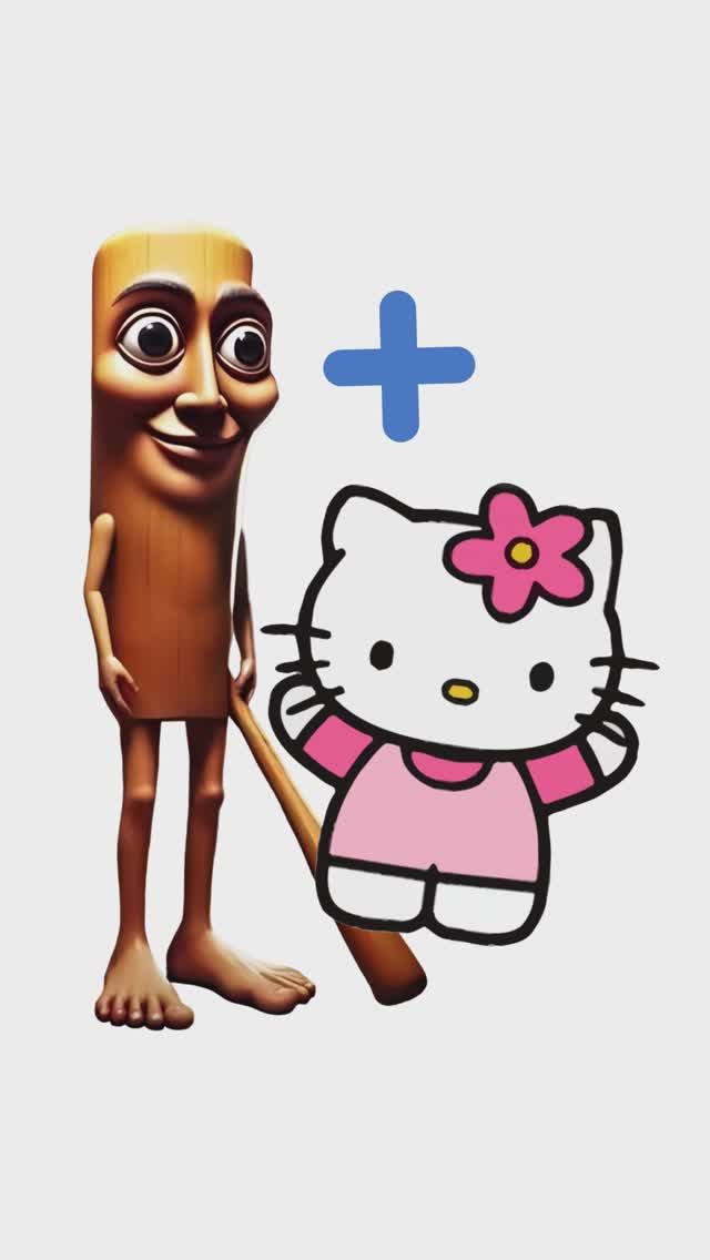 Что получится если смешать Хеллоу Китти + Тунг Тунг Тунг Сахур? 🎀