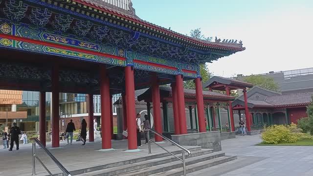 Китайский парк с прудом и рыбками в Москве, метро Ботанический сад. Мои путешествия.