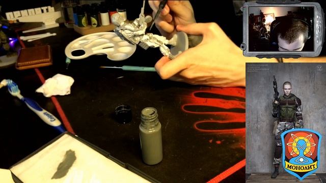 Раскраска фигурки под бойца Монолита